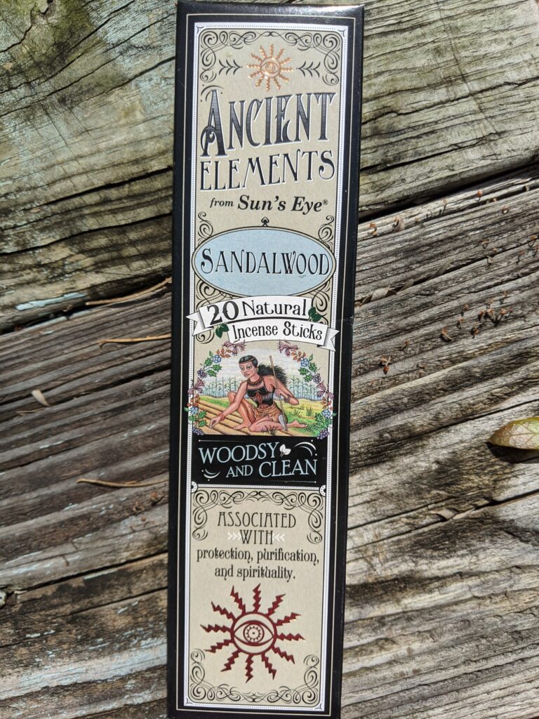 Ancient Elements Sandalwood Incense – Three Quartz Moon